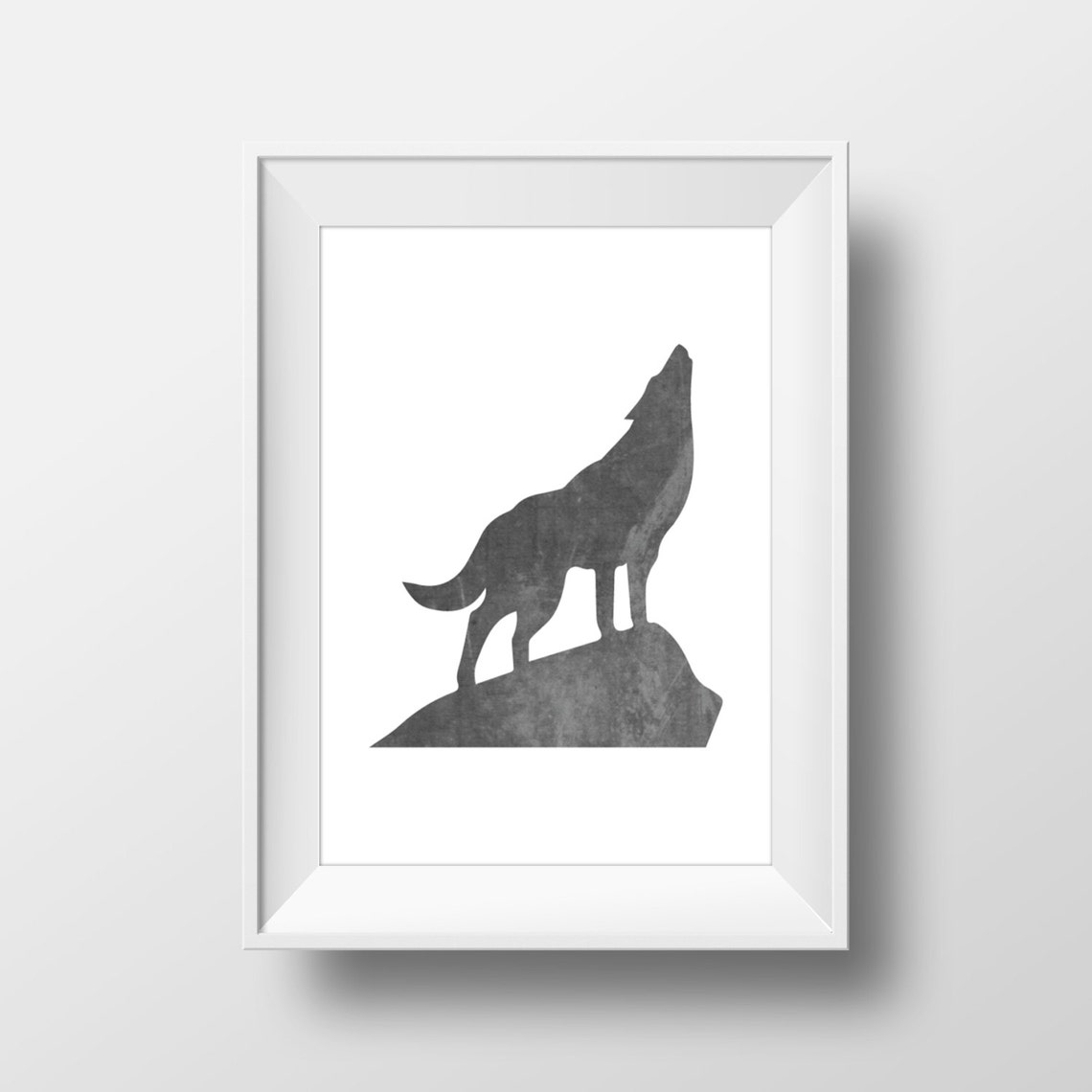 Black Watercolor Wolf Print Wolf Print Wolf Wall Art - Etsy