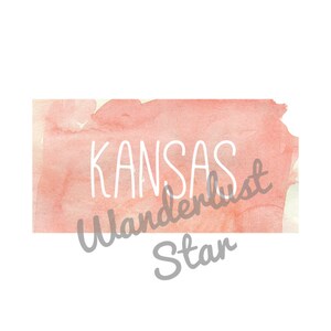 Kansas State Pink Watercolor Printable Art Kansas State - Etsy