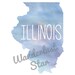 Illinois State Blue Watercolor Printable Art, Illinois Print, Illinois ...