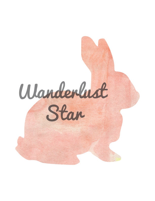 Pink Watercolor Rabbit Print, Rabbit Print, Rabbit Wall Art, Watercolor ...