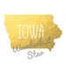 Iowa State Gold Foil Printable Art Iowa Print Iowa Art - Etsy