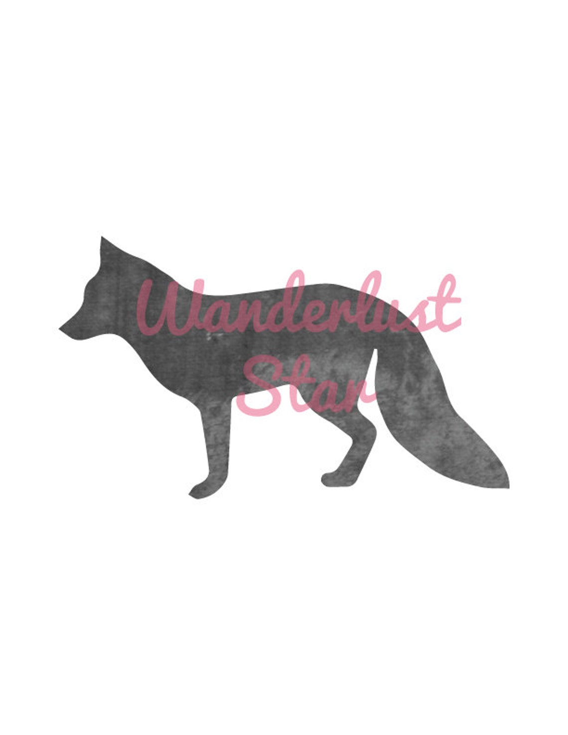 Black Watercolor Fox Print Fox Print Fox Wall Art - Etsy