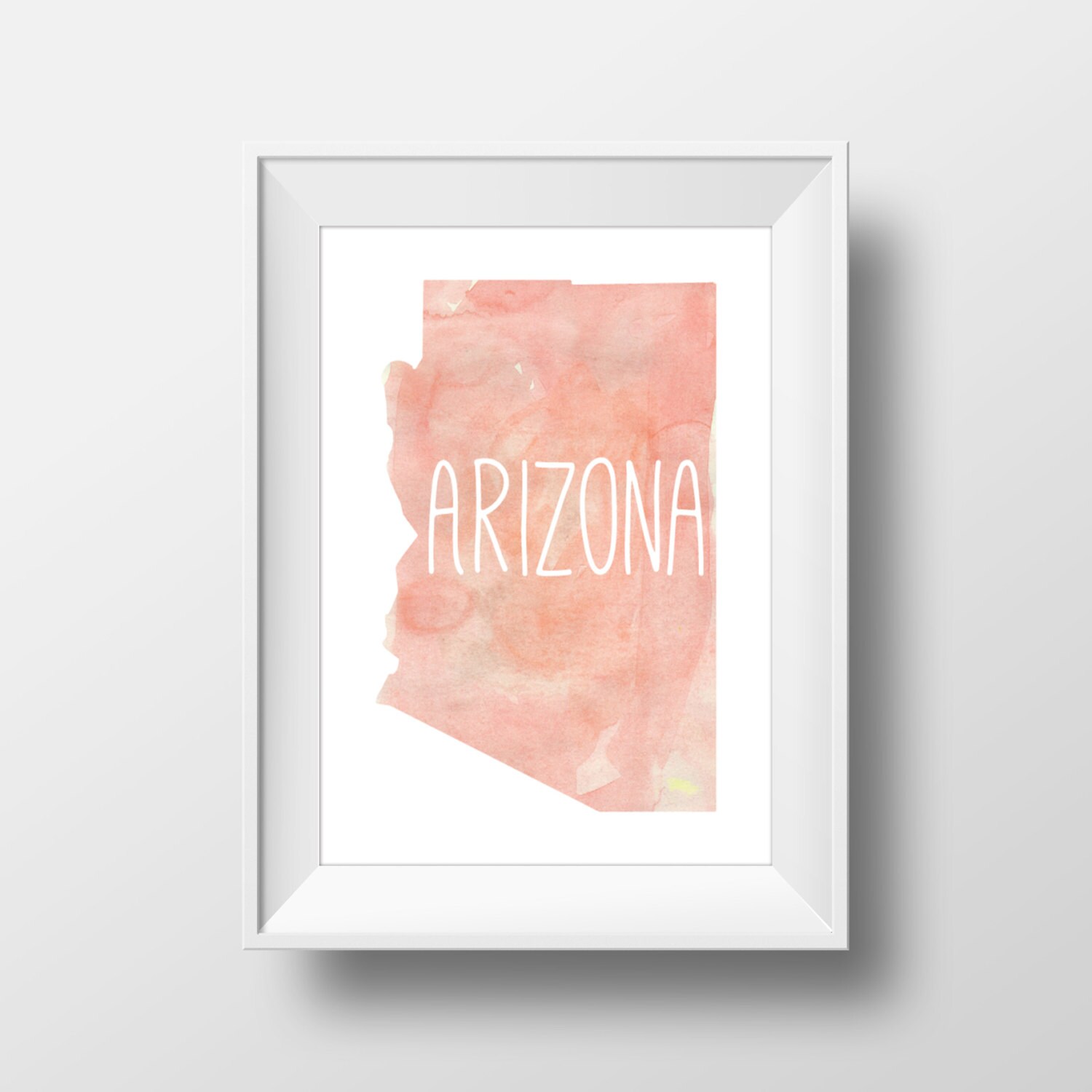 Arizona State Pink Watercolor Printable Art Arizona Print - Etsy