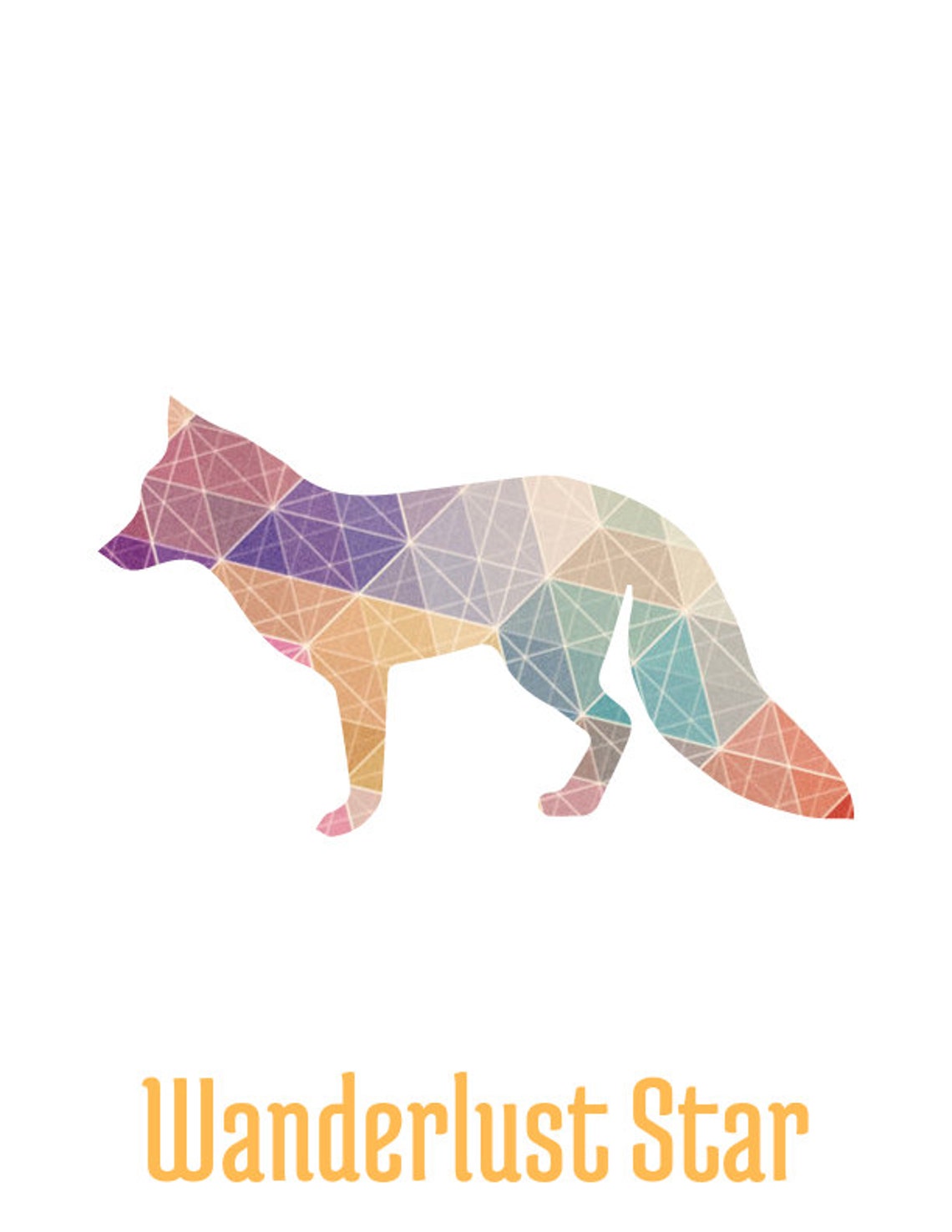 Set of 4 Wild Forest Animals Print Geo Animal Print Fox - Etsy