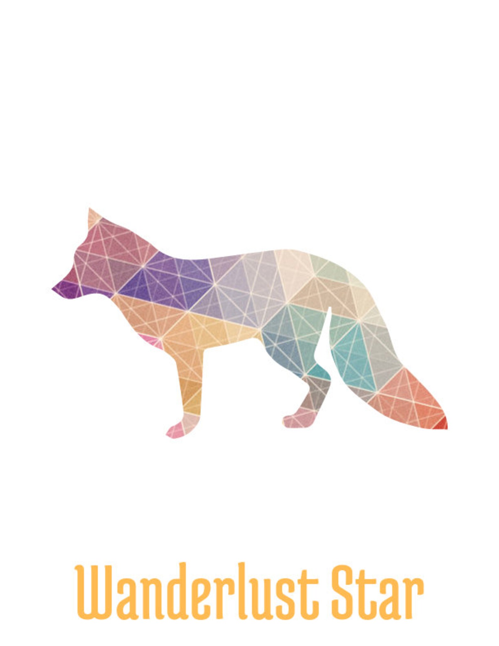Set of 4 Wild Forest Animals Print Geo Animal Print Fox - Etsy