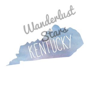 Kentucky State Blue Watercolor Printable Art, Kentucky State Print ...