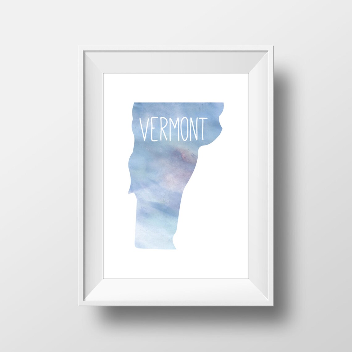 Vermont State Blue Watercolor Printable Art, Vermont Print, Vermont Art ...