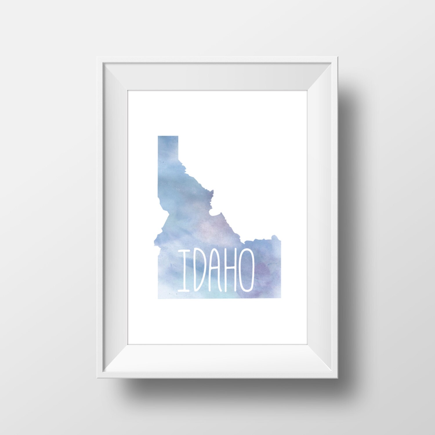 Idaho State Blue Watercolor Printable Art Idaho Print Idaho - Etsy
