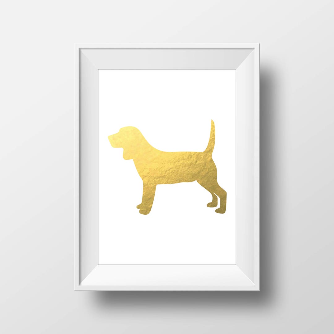 Gold Beagle Print, Beagle Print, Beagle Art, Dog Decor, Dog Lover Gift ...