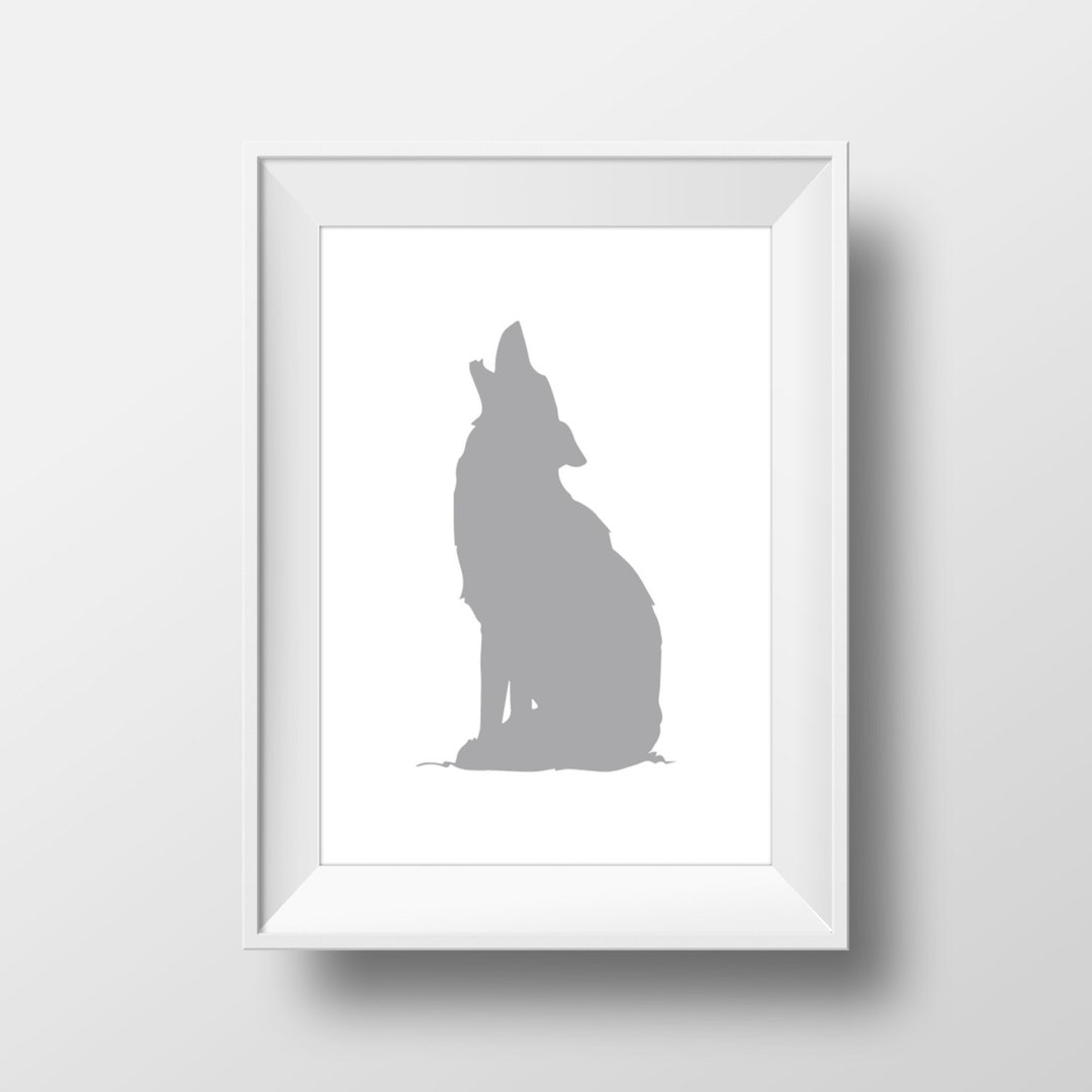 Grey Howling Wolf Print, Wolf Print, Wolf Wall Art, Grey Wolf ...
