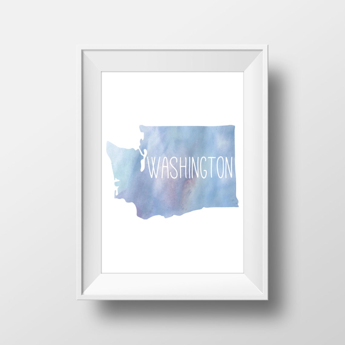 Washington State Blue Watercolor Printable Art Washington - Etsy
