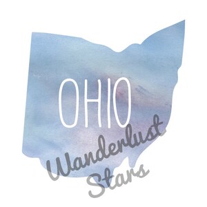 Ohio State Blue Watercolor Printable Art, Ohio Print, Ohio Art, Modern ...