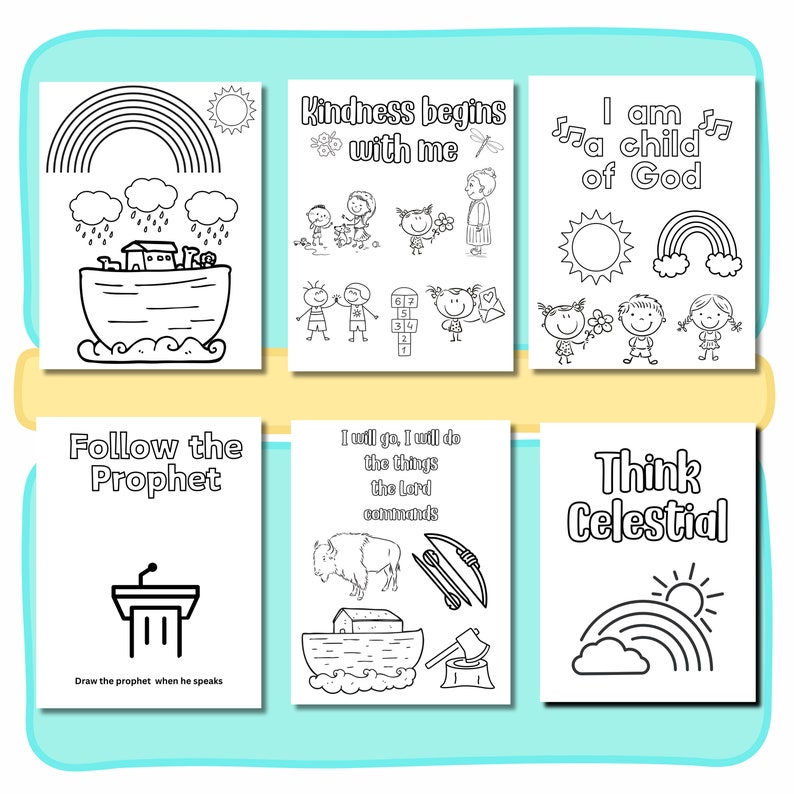 LDS General Conference Sunday Activity Book, Printable Coloring Pages ...