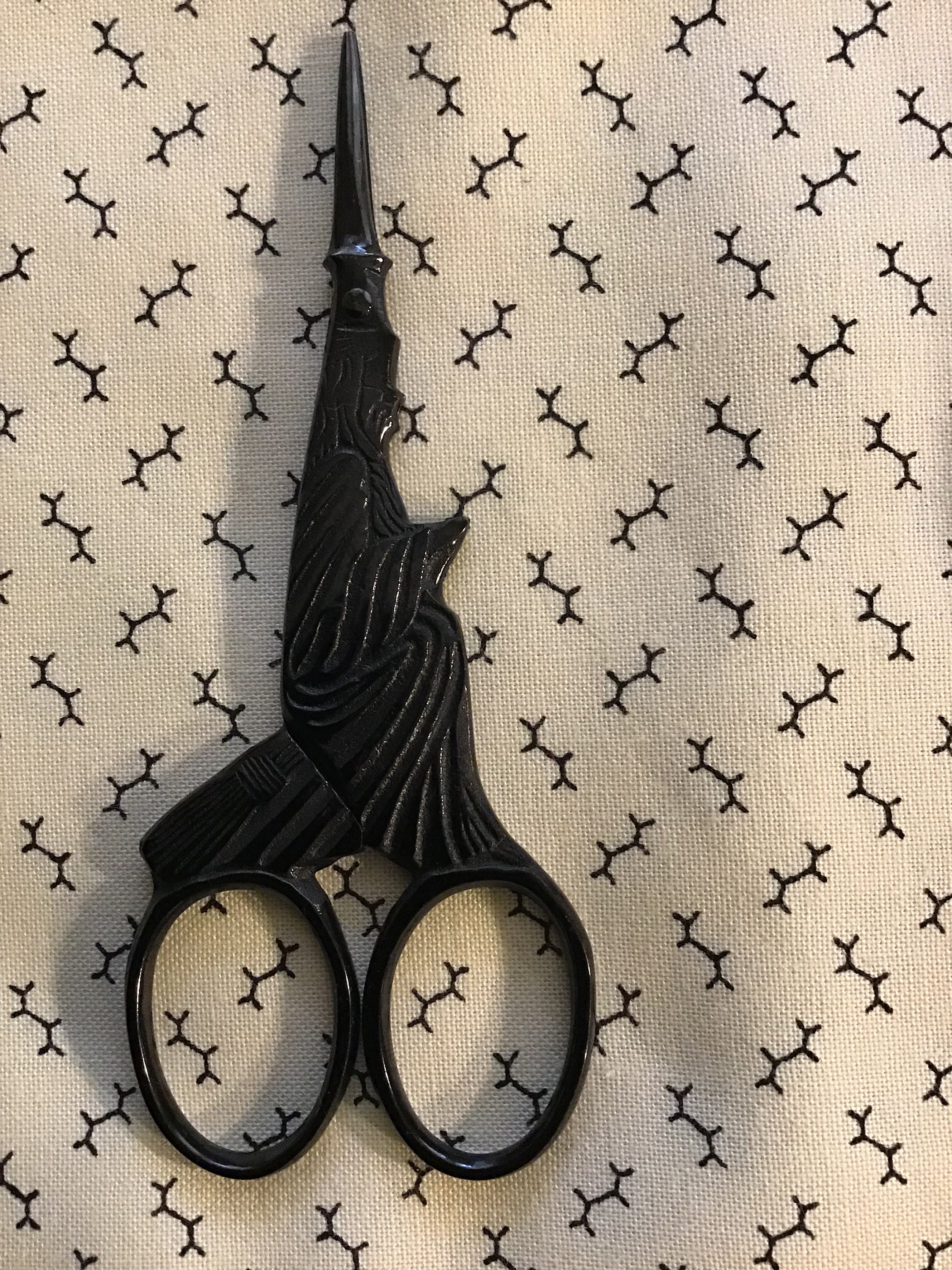 Black Salem Witch embroidery scissors | Etsy