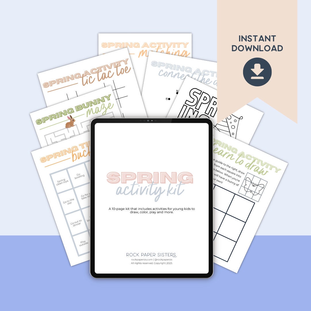 PRINTABLE Spring Activity Kit | Mini Activity Kit | Spring Activities ...