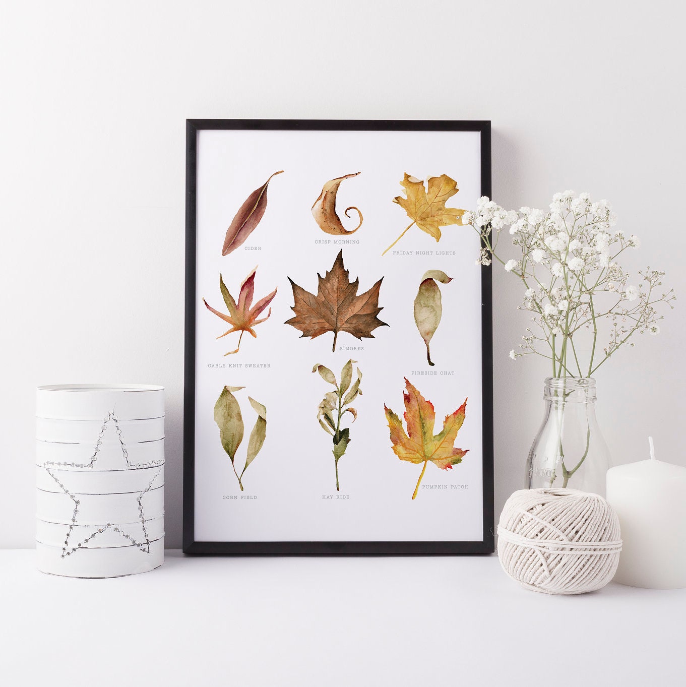 PRINTS Leaf Study Fall Prints Fall Downloads Fall Digital Print Fall ...