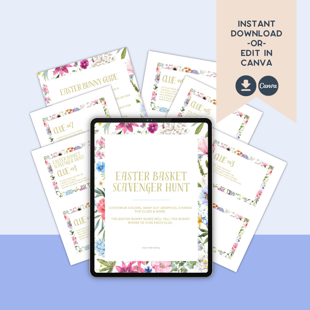 EDITABLE Easter Basket Scavenger Hunt | Teen Easter Basket Scavenger ...