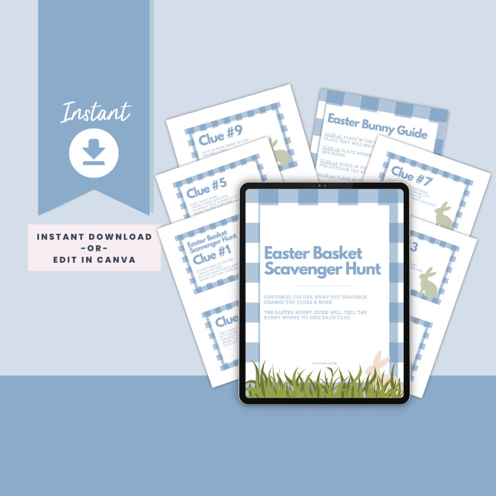 EDITABLE Easter Basket Scavenger Hunt | Basket Scavenger Hunt ...