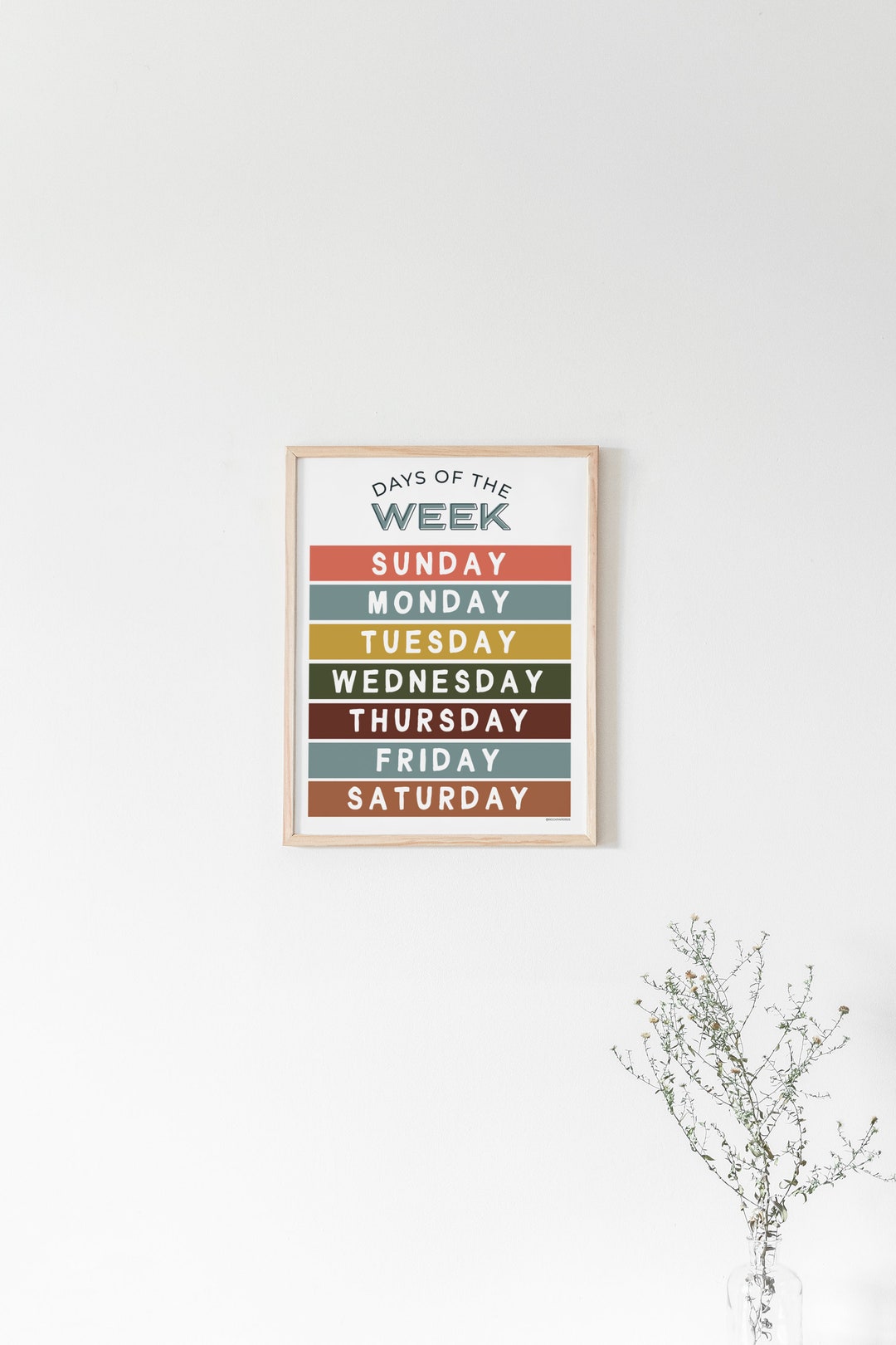 PRINTS Days of the Week | Neutral School Prints | School | Classroom ...