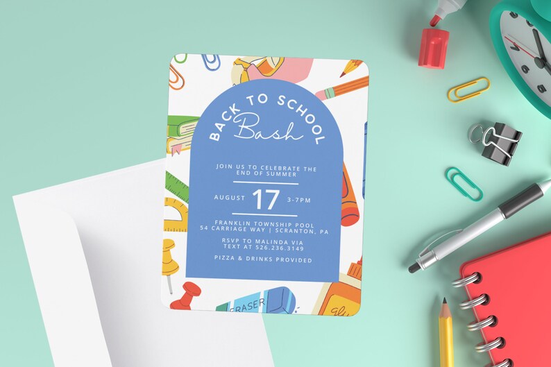 EDITABLE Back to School Invitation | Back to School Bash | Back to ...