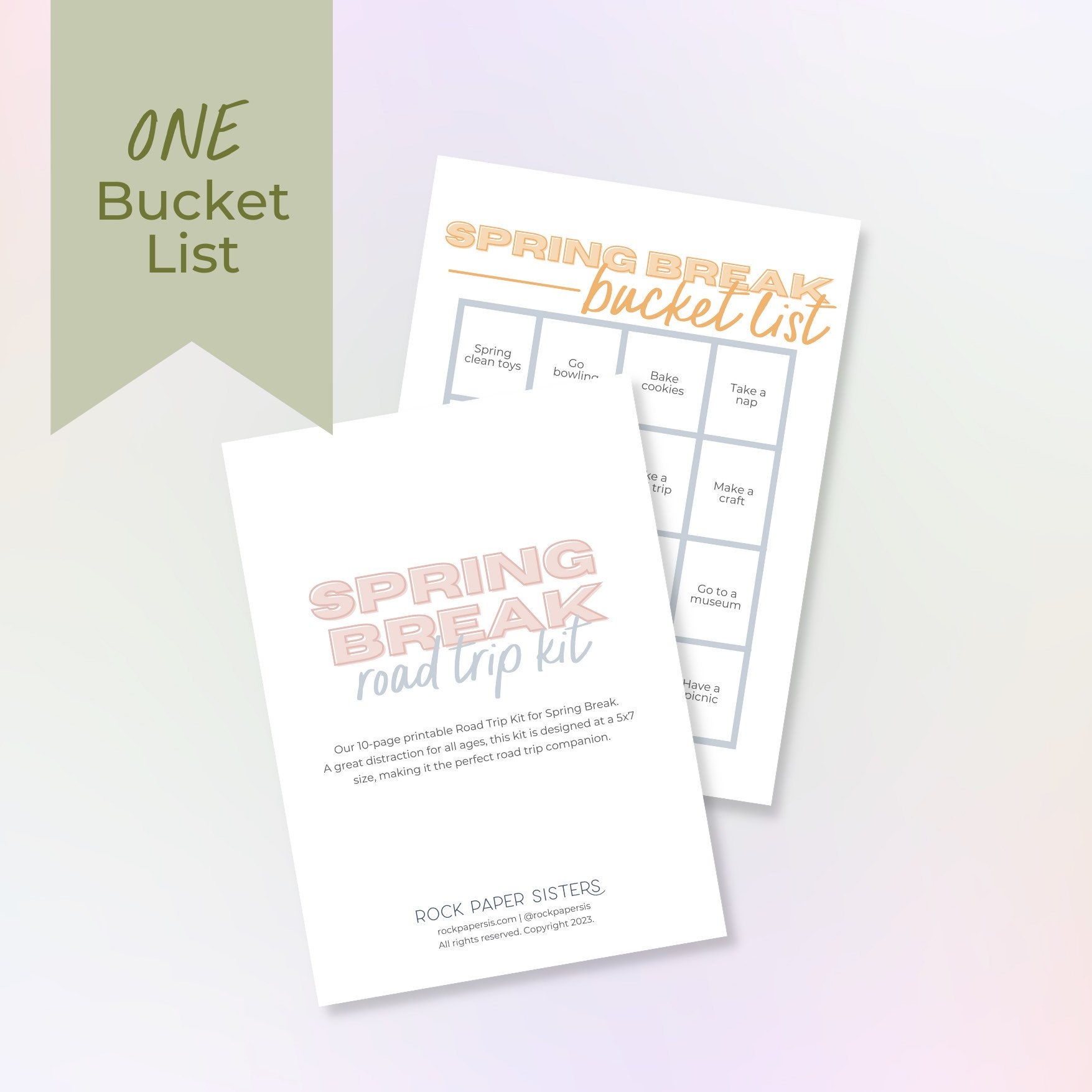 PRINTABLE Spring Break Road Trip Kit Mini Road Trip Kit Spring Break ...