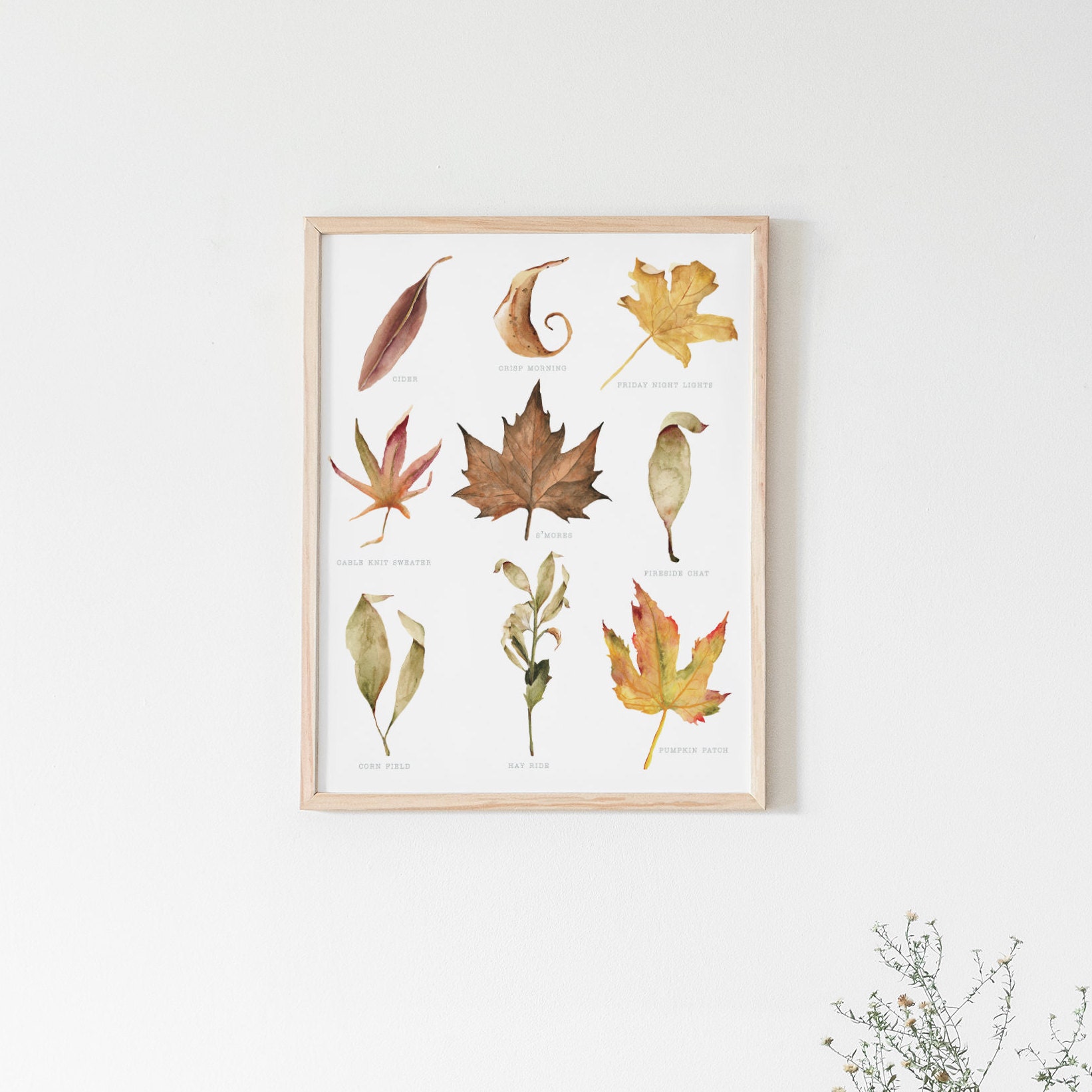 PRINTS Leaf Study Fall Prints Fall Downloads Fall Digital Print Fall ...