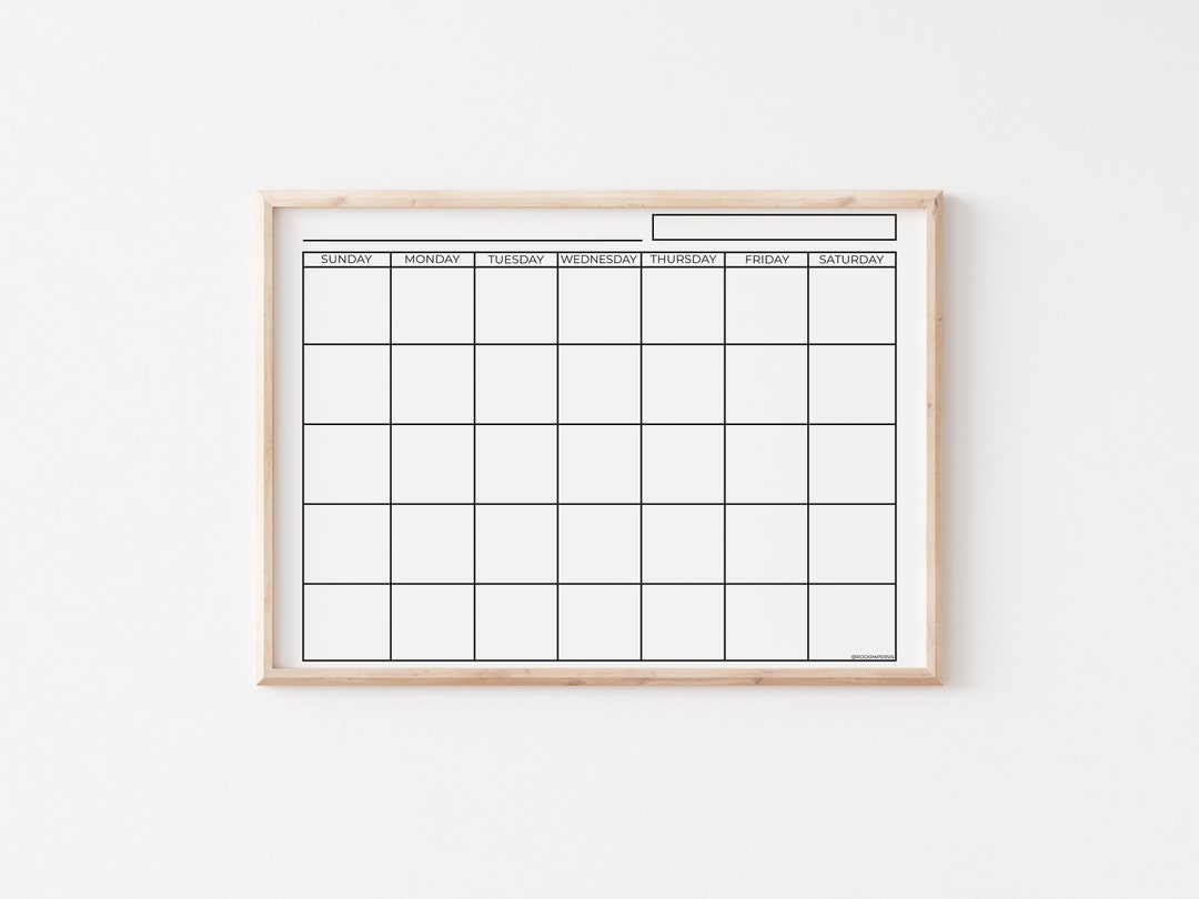 PRINTS Calendar | Blank Calendar | Wall Calendar | Digital Print ...