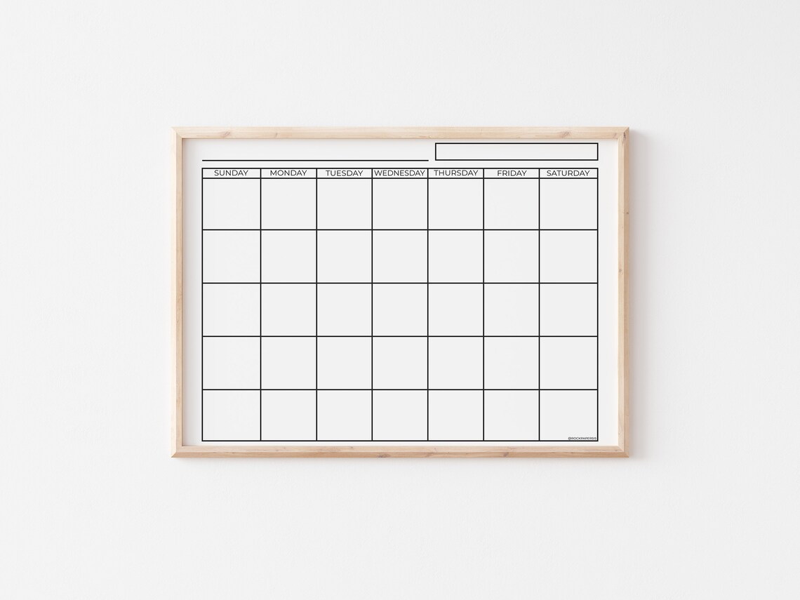 PRINTS Calendar | Blank Calendar | Wall Calendar | Digital Print ...