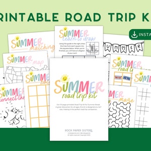 PRINTABLE Summer Road Trip Kit | Mini Road Trip Kit | Summer Activities ...