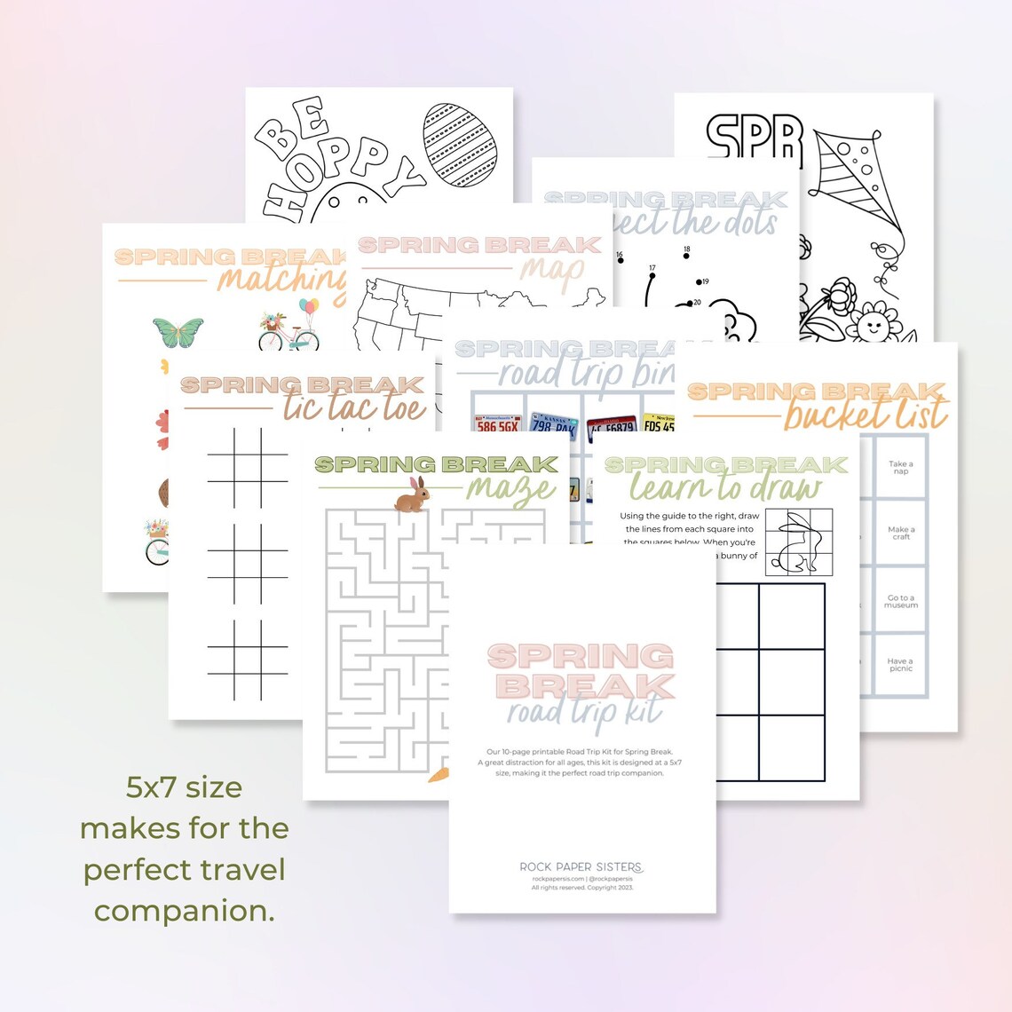 PRINTABLE Spring Break Road Trip Kit Mini Road Trip Kit Spring Break ...