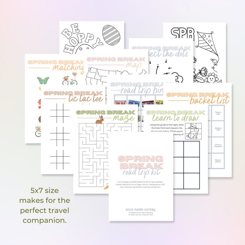 PRINTABLE Spring Break Road Trip Kit | Mini Road Trip Kit | Spring ...