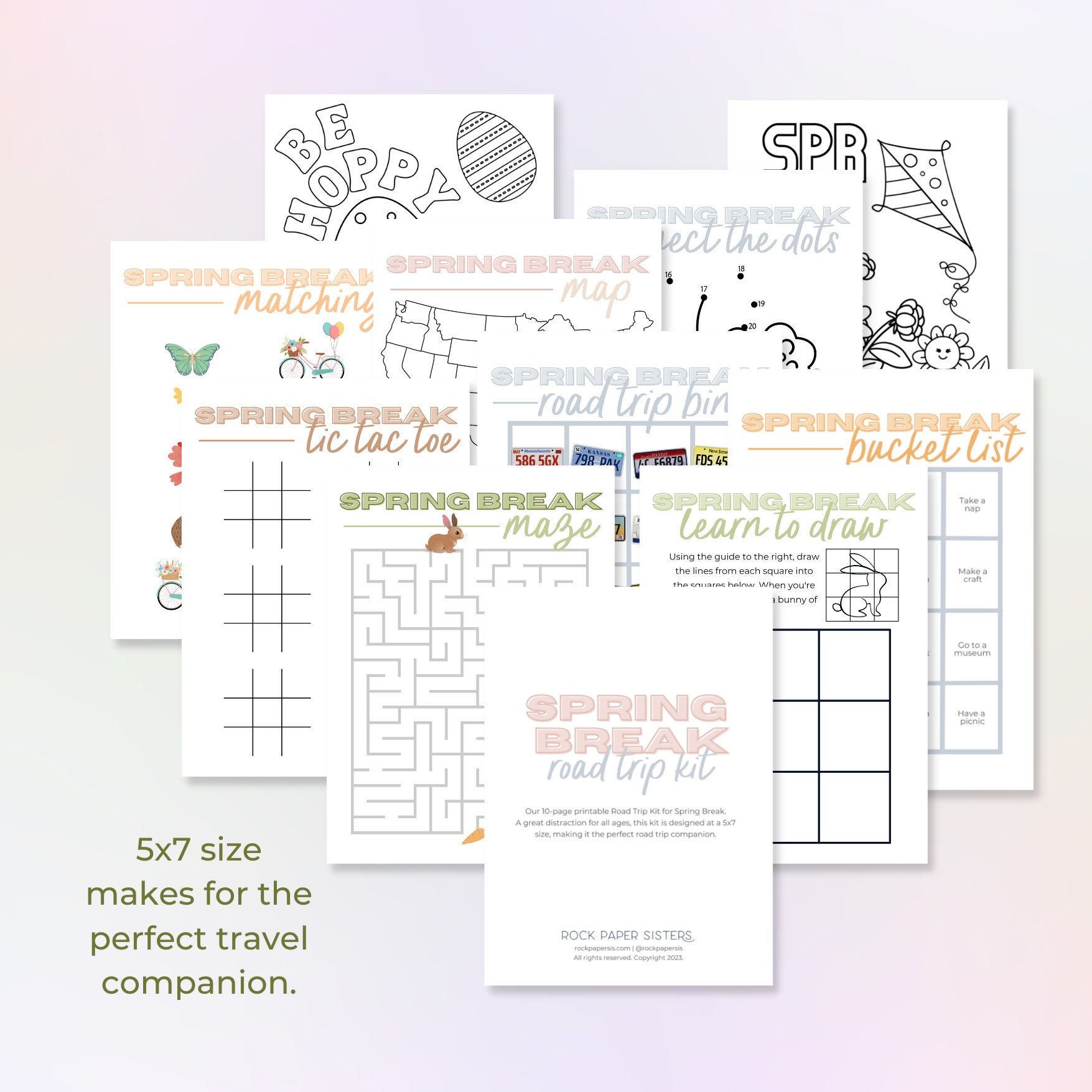 PRINTABLE Spring Break Road Trip Kit Mini Road Trip Kit Spring Break ...