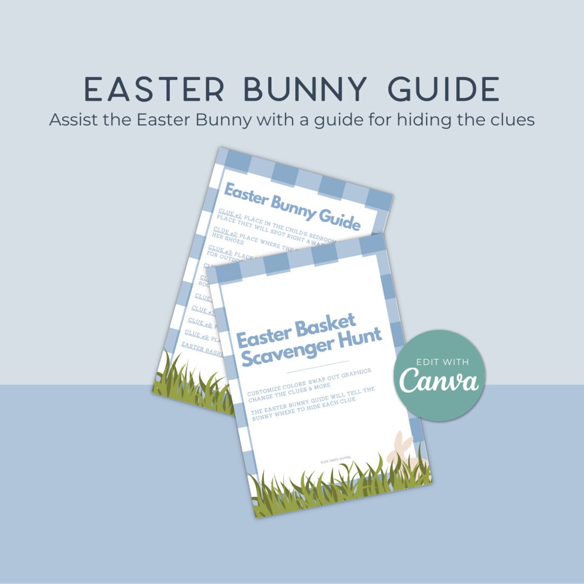 EDITABLE Easter Basket Scavenger Hunt Basket Scavenger Hunt - Etsy