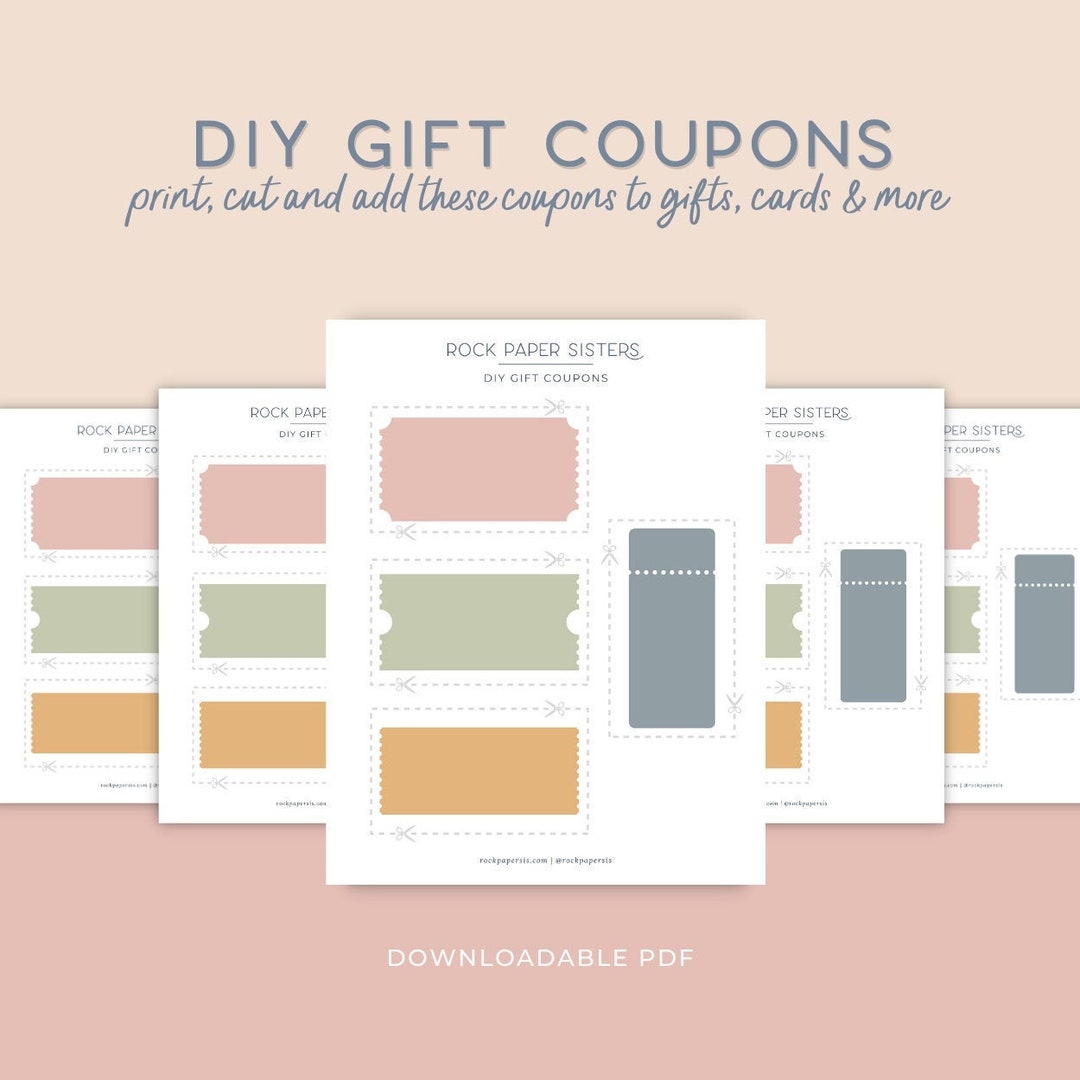 DIY Coupons | Printable Gift Coupons | Mother's Day Coupons | Father's ...