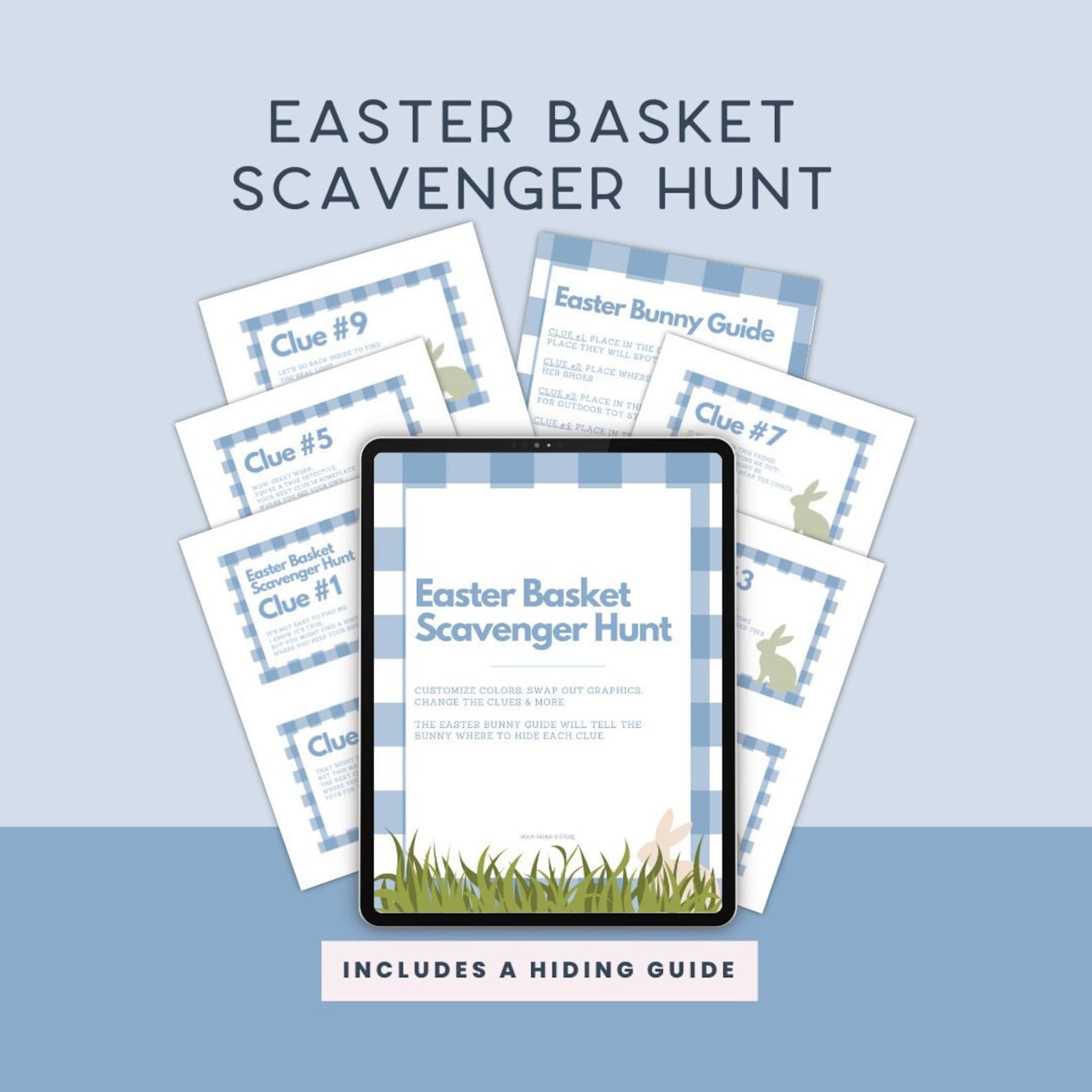EDITABLE Easter Basket Scavenger Hunt | Basket Scavenger Hunt ...