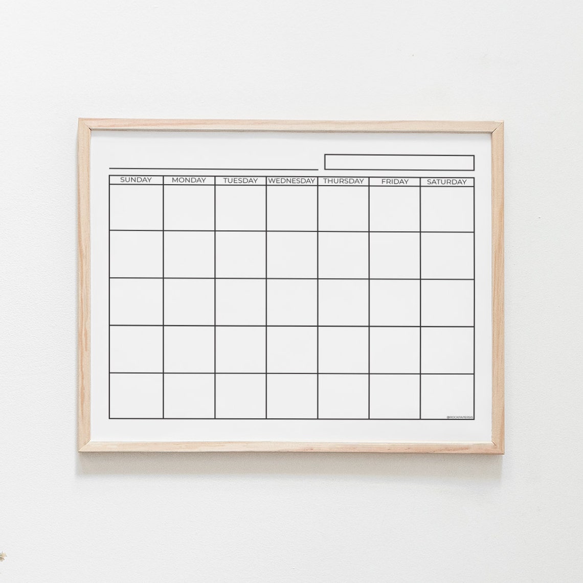 PRINTS Calendar | Blank Calendar | Wall Calendar | Digital Print ...