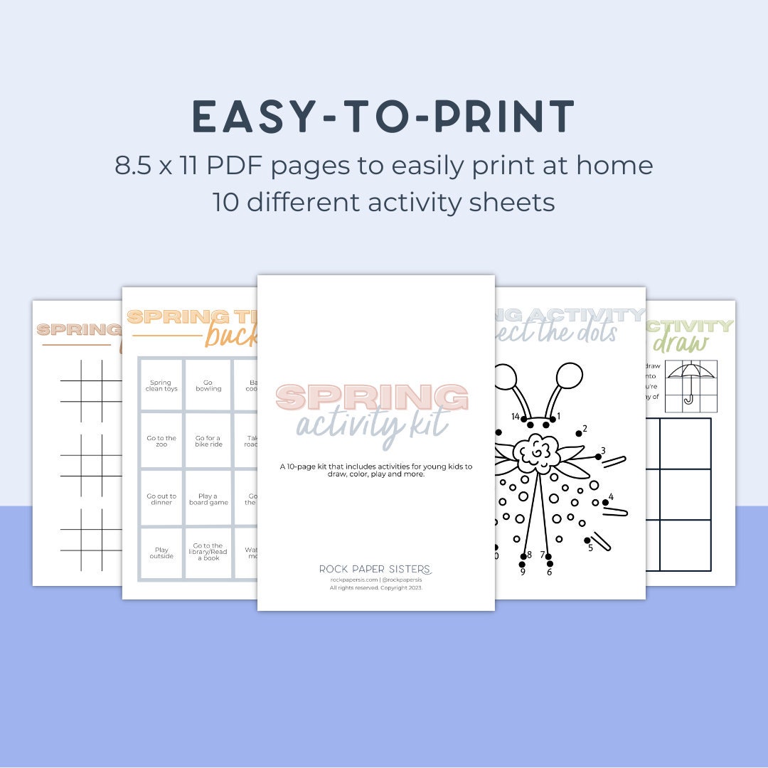 PRINTABLE Spring Activity Kit | Mini Activity Kit | Spring Activities ...
