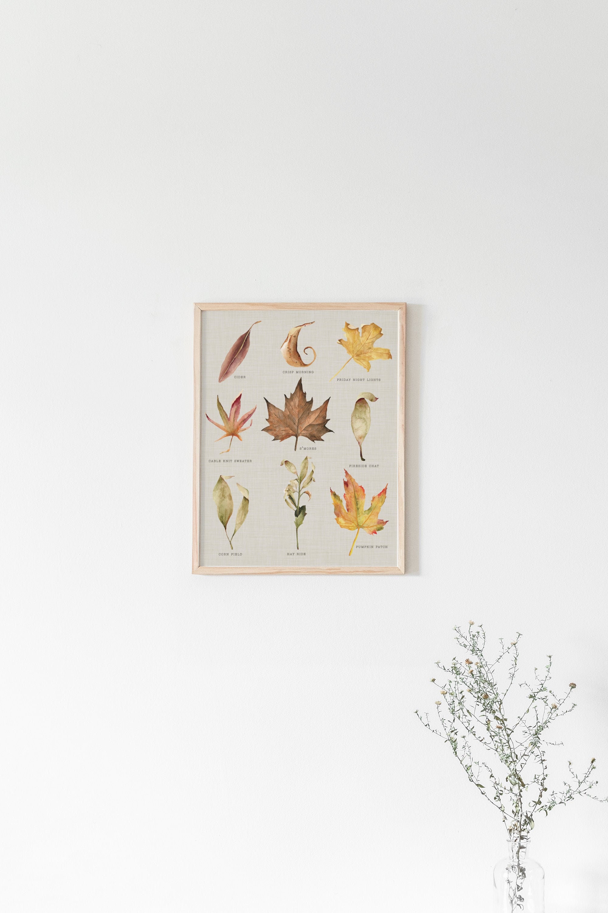 PRINTS Leaf Study Fall Prints Fall Downloads Fall Digital Print Fall ...