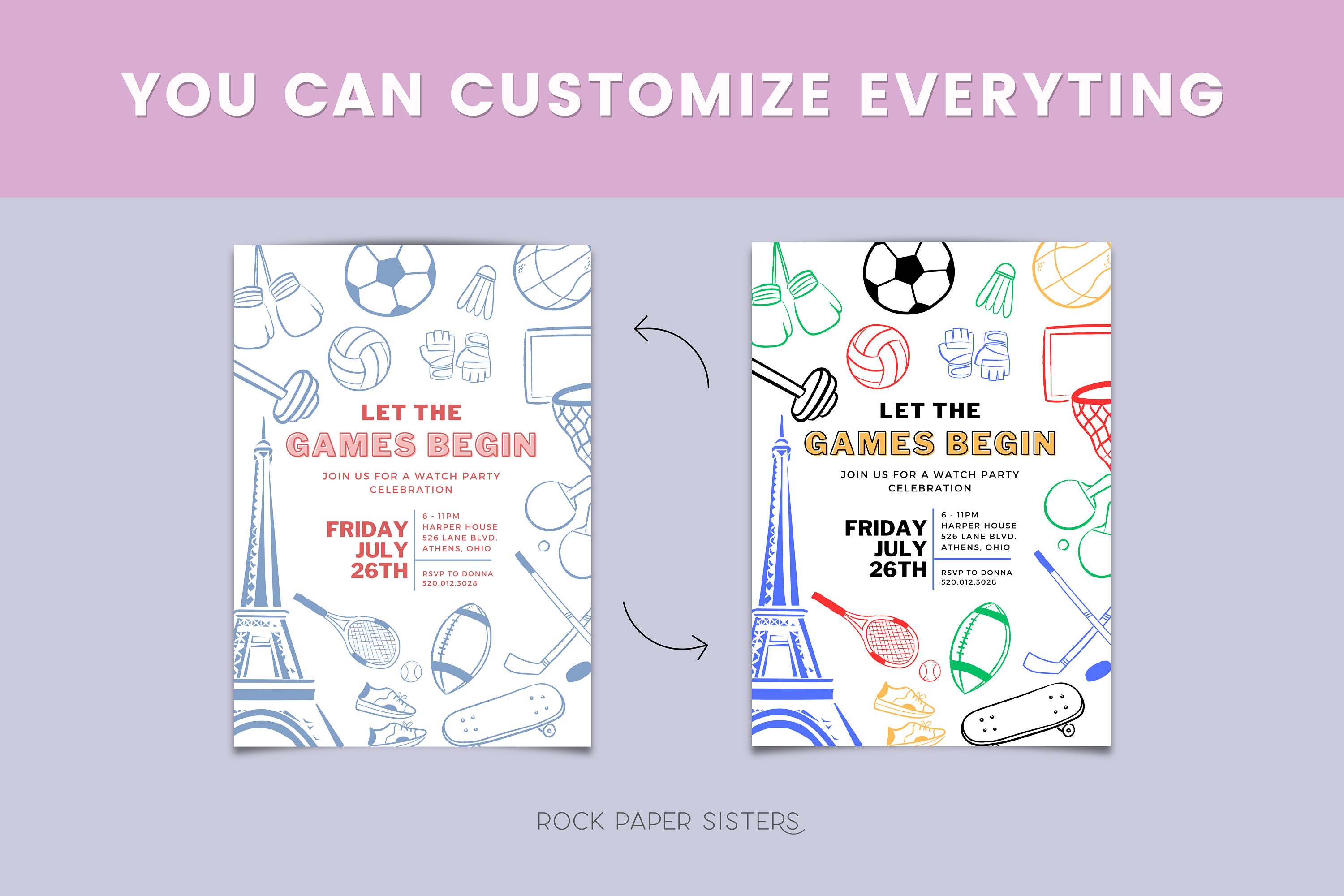 EDITABLE Summer Games Invitation | Sports Invitation | Opening Ceremony ...