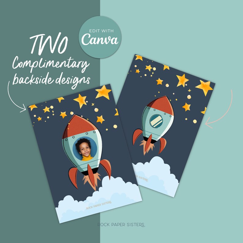 EDITABLE Space Invitation | Space Birthday Invitation | Space Canva ...