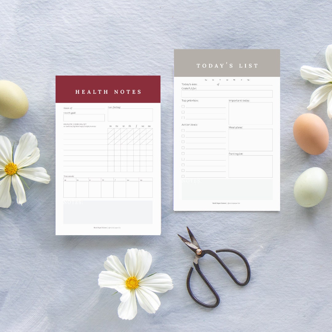 Health Notes Notepad Limited Edition Health Notes | Etsy