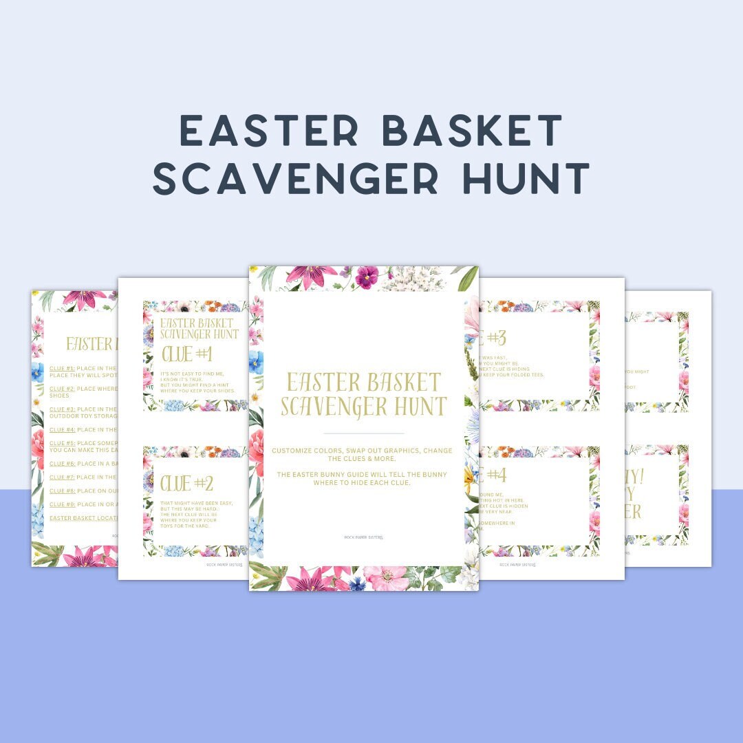 EDITABLE Easter Basket Scavenger Hunt | Teen Easter Basket Scavenger ...