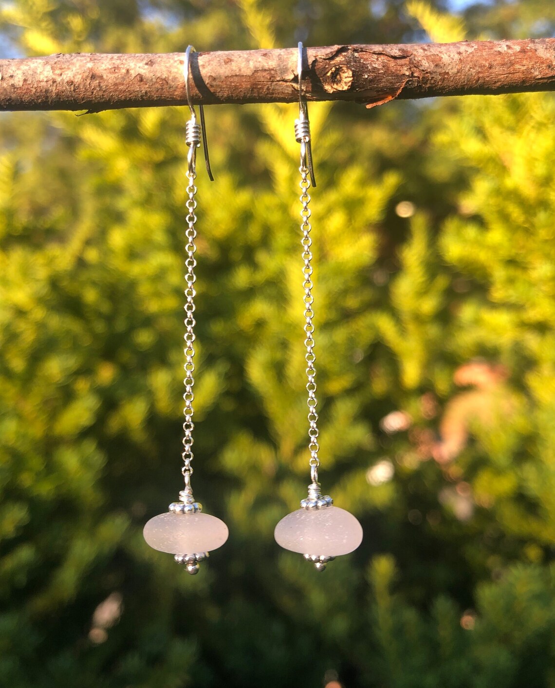 Boucles d'oreilles en verre de mer • Bijoux en verre de mer • Boucles d ...