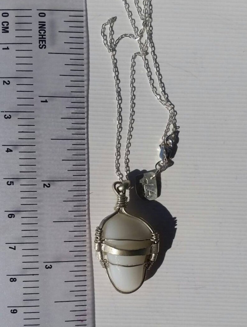 Milk Sea Glass Pendant Sea Glass Jewelry Genuine Milk Sea | Etsy