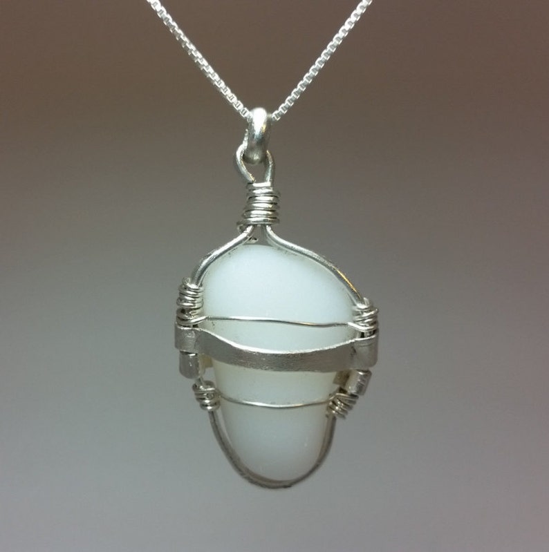 Milk Sea Glass Pendant Sea Glass Jewelry Genuine Milk Sea - Etsy