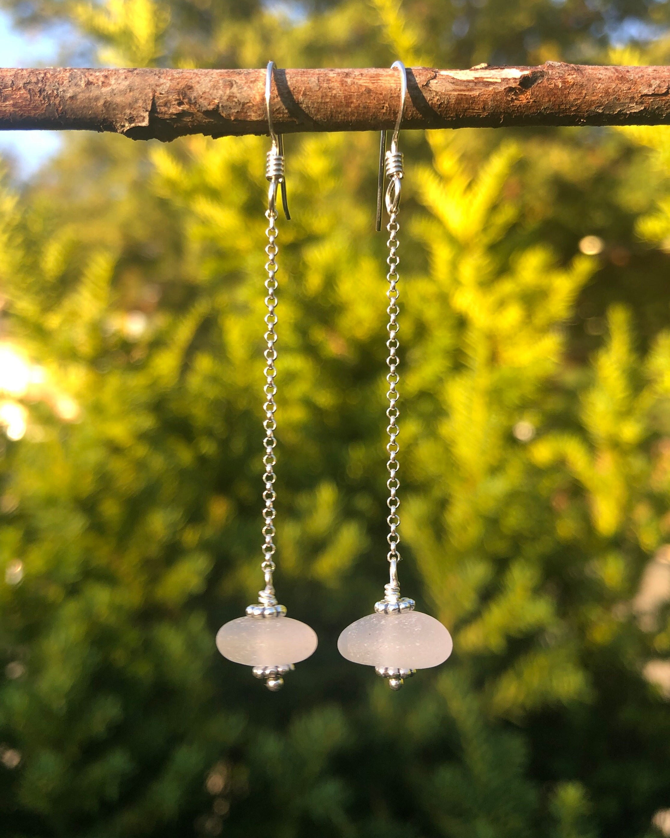 Boucles d'oreilles en verre de mer • Bijoux en verre de mer • Boucles d ...