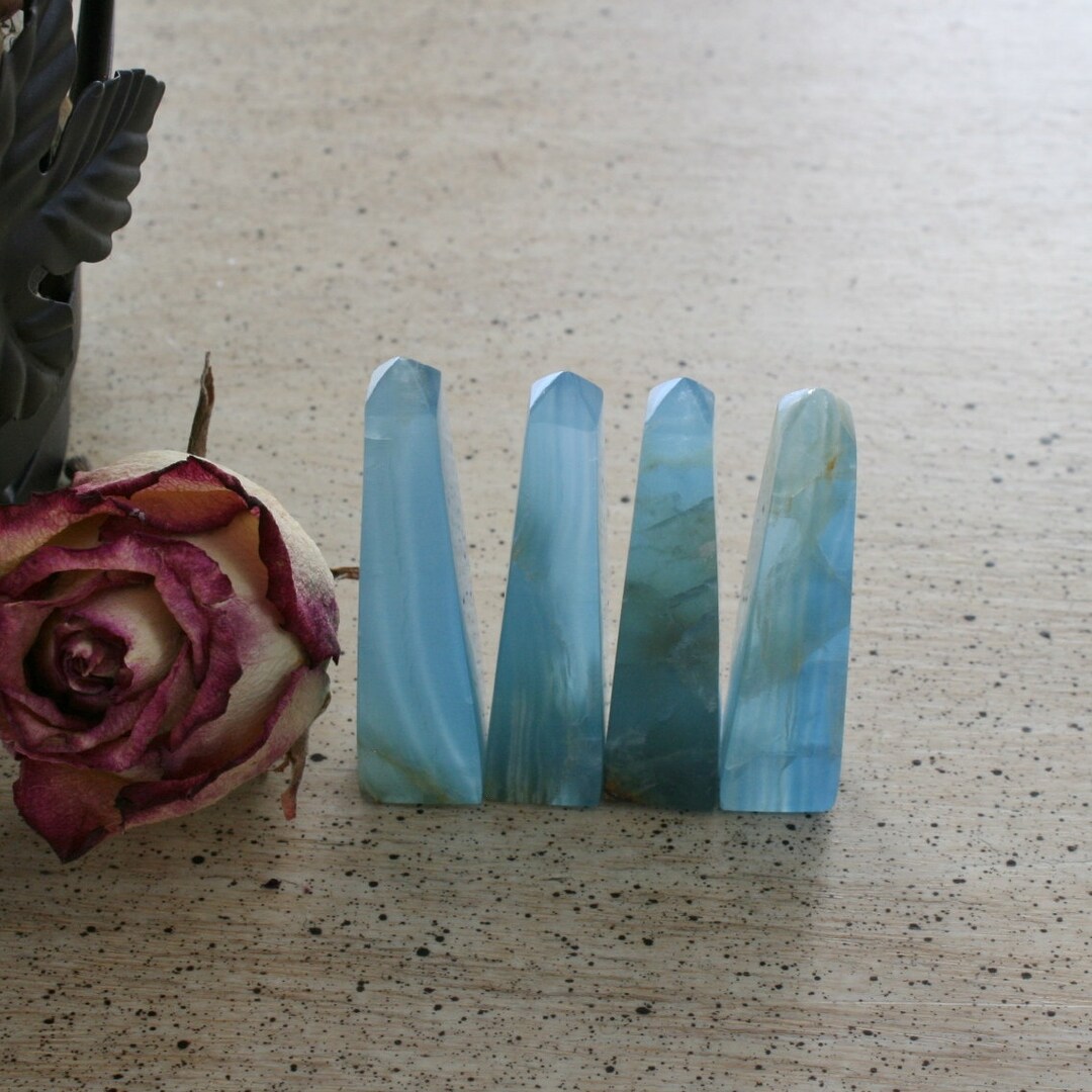 Blue Calcite Obelisk / Blue Onyx Obelisk From Argentina, Also Called ...