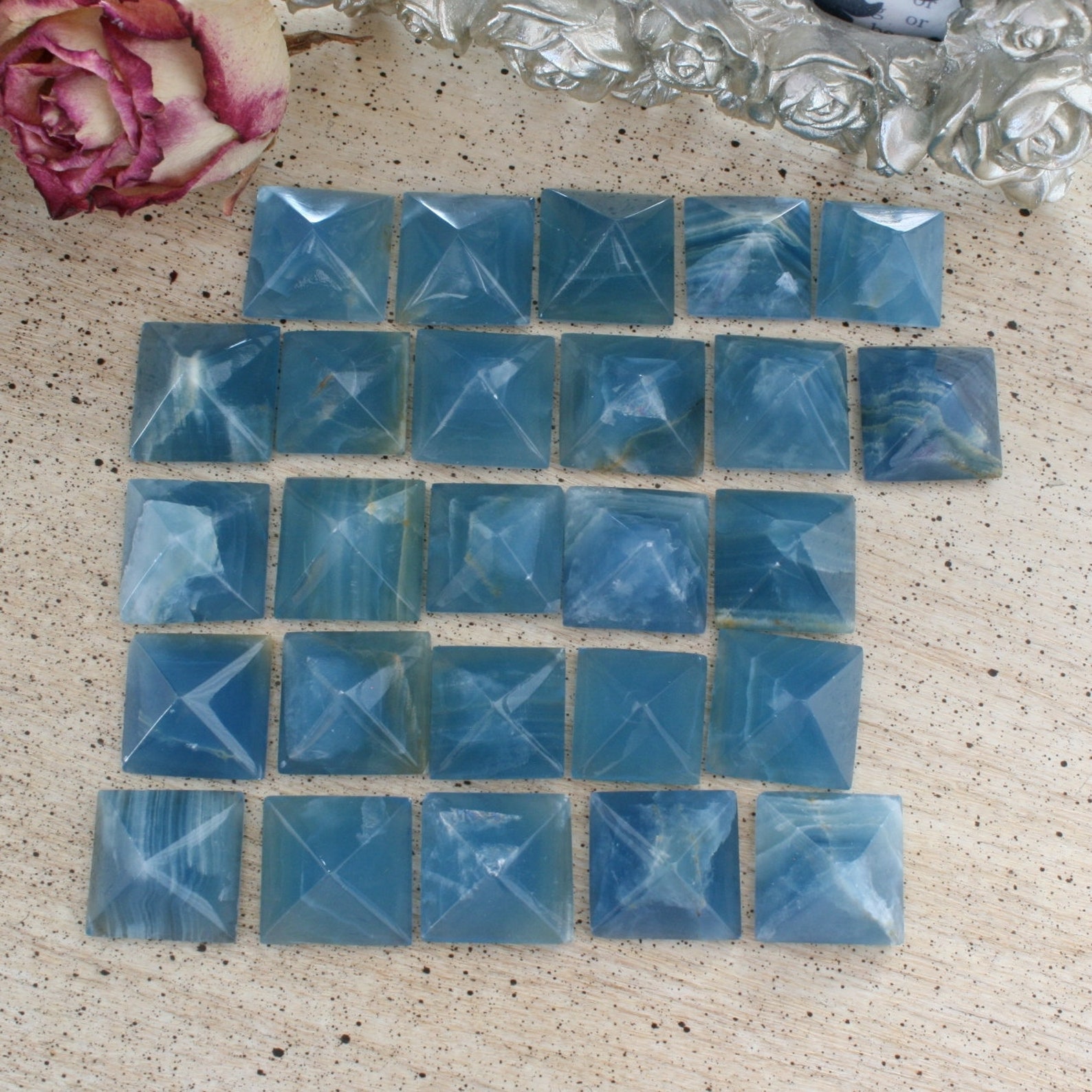 Blue Calcite / Blue Onyx Pyramid From Argentina, Also Called Lemurian ...