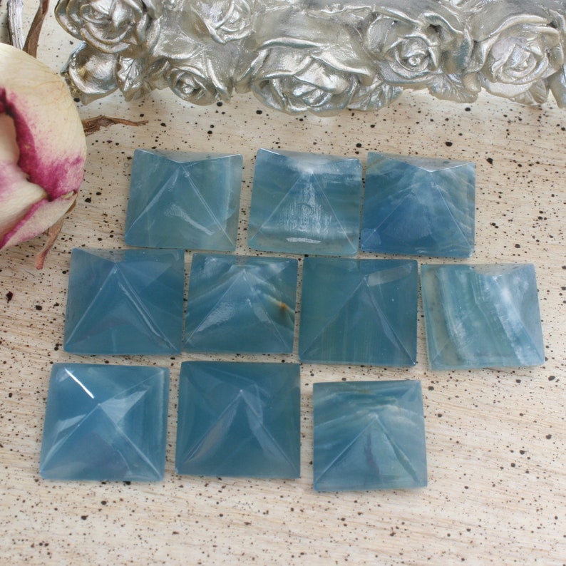 Blue Calcite Pyramid Blue Onyx Pyramid Crystal Pyramid - Etsy