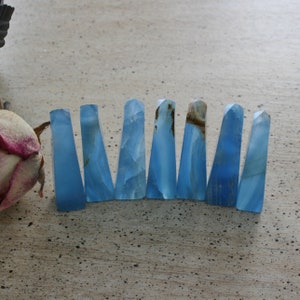 Natural Blue Calcite / Blue Onyx Obelisk From Argentina, Also Called ...